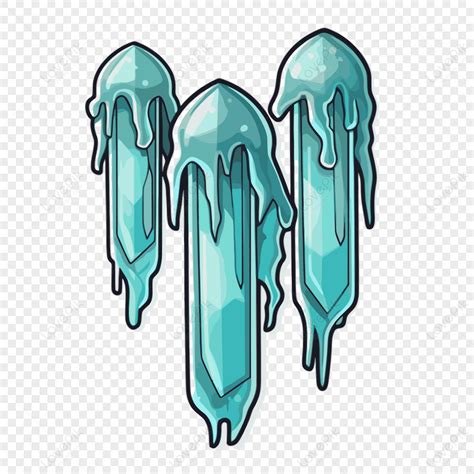 結冰的三個冰晶 向量貼紙卡通片eps圖案素材免費下載，可愛卡通圖片，尺寸4267 × 4267px Lovepik