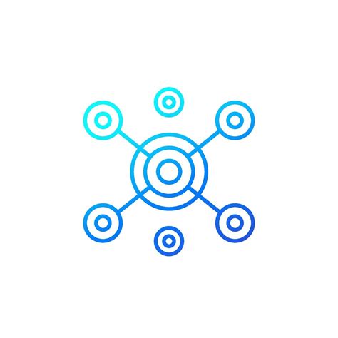 Hub Icon On White Line Vector 1990100 Vector Art At Vecteezy