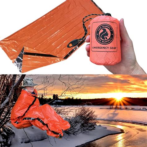 1 Emergency Sleeping Bag Survival Bag Emergency Blanket