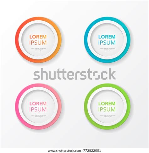 Set Geometric Vector Banners Annotation Ribbon Stock Vector Royalty