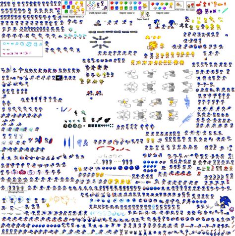 Sonic Sprites By Superdarkshadic On Deviantart