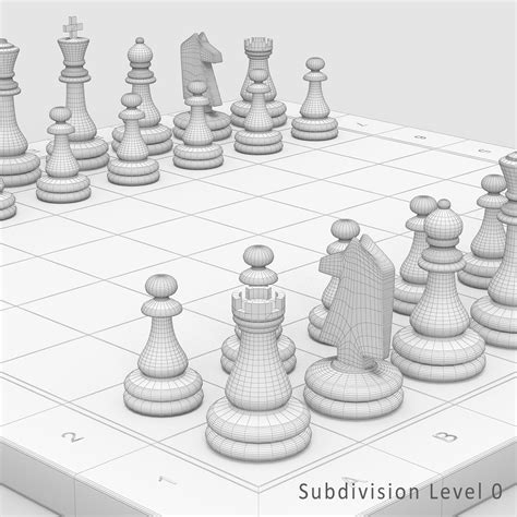 체스 판 금속 3d 모델 19 Max 3ds Fbx Free3d
