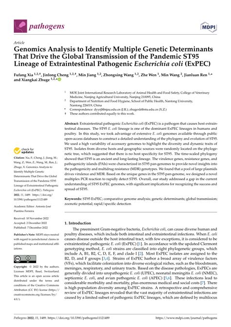Pdf Genomics Analysis To Identify Multiple Genetic Determinants That