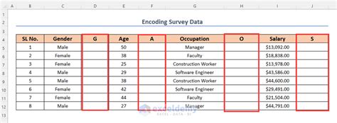 How To Encode Survey Data In Excel Easy Steps
