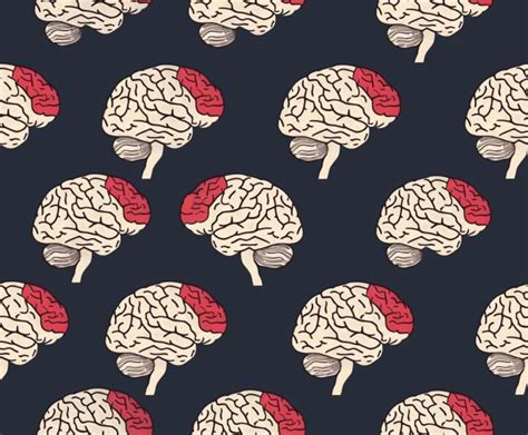 Download Seamless Brain Pattern On Dark Background Patterns Online Creative Fabrica