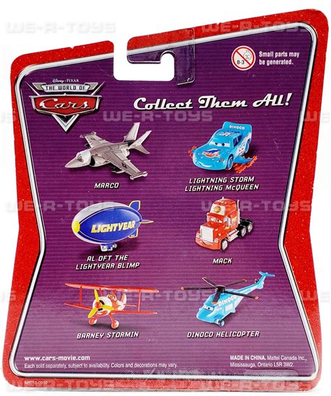 Disney The World Of Cars Mega Size Die Cast Barney Stormin Plane Mattel