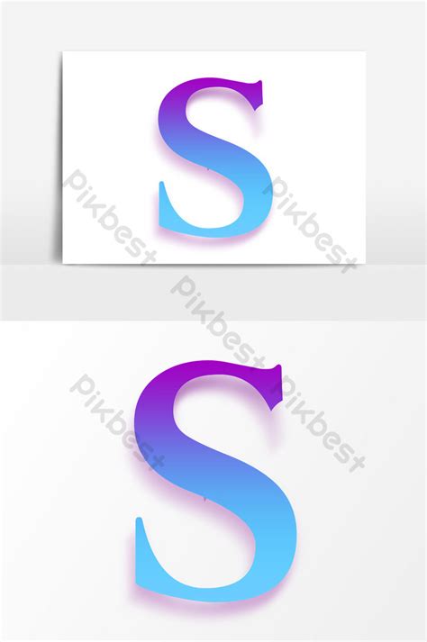 크리 에이 티브 그라디언트 문자 S 글꼴 디자인 Psd 무료 다운로드 Pikbest