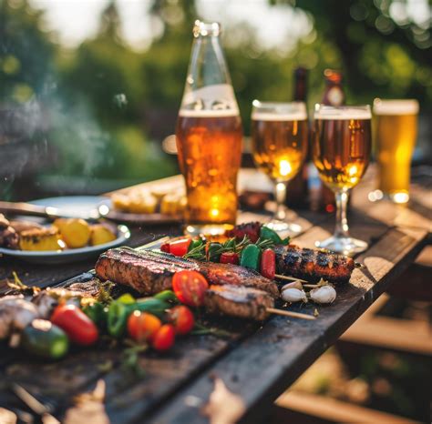 Ai Generated Bbq Barbecue Beer Drinking With Friends Outdoors 37296911