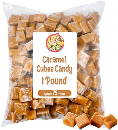 Caramel Cubes Candy Individually Wrapped 1 Pound Bulk Bag Caramel Candy Soft