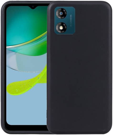 Motorola Moto E13 Hoesje Dun Tpu Matte Back Cover Zwart Gsmpunt