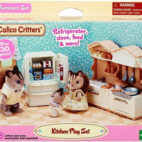 Epoch Toys Calico Critters Kitchen Playset Create Delicious Meals