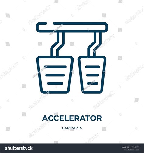 Accelerator Icon Linear Vector Illustration Car Stock Vector Royalty Free 2215590157