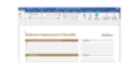 Software Deployment Checklist Template Sweetprocess