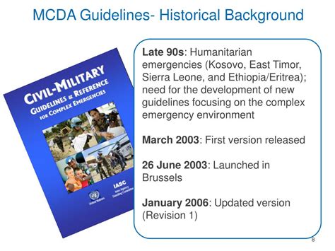 Ppt Mcda Guidelines And Country Specific Civil Military Guidelines Powerpoint Presentation