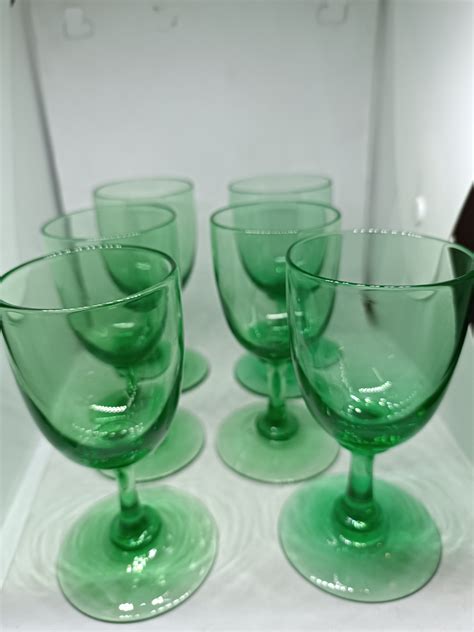 A Set Of 6 Uranium Drinking Glasses