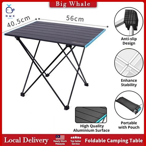 COD Foldable Camping Table Portable Folding Table Desk Camping Picnic Outdoor Mini Table