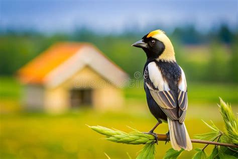 Bobolink Bird Looks House Stock Illustration Illustration Of Nature 323155966