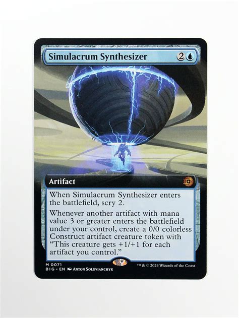 Simulacrum Synthesizer 0071 Holo From The Big Score Big Mtg Proxy