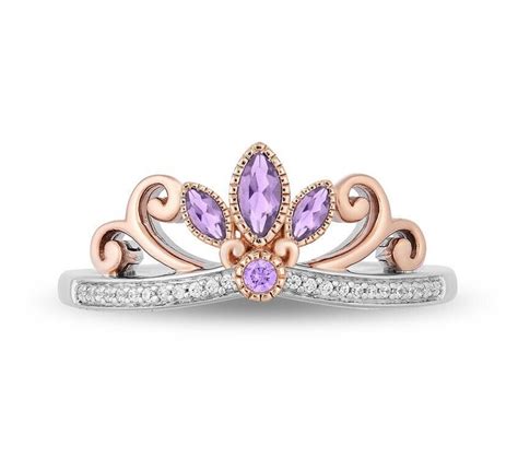 Rapunzel Tiara Wedding Ring Rapunzel Princess Magic Sunflower Engagement Ring 14k Rose Gold