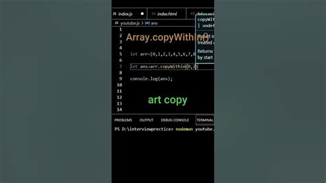 Array Copywithin Method In Javascript Youtube