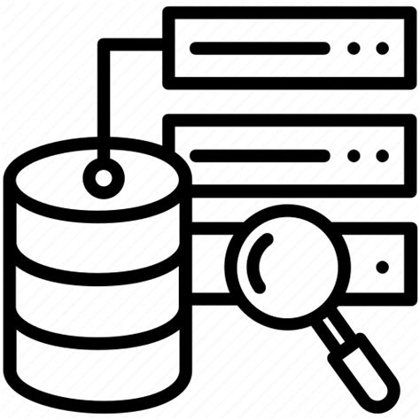 Database Analysis Database Query Digital Database Online Database Search Database Icon