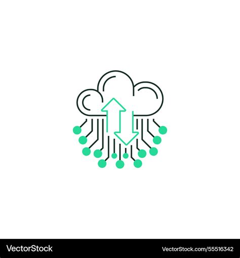 Cloud Failover Line Icon Linear Style Sign Vector Image