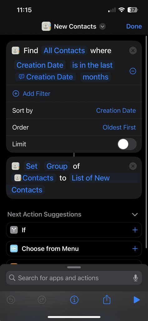 Add New Contacts Created In Last X Months To Icloud List Rshortcuts