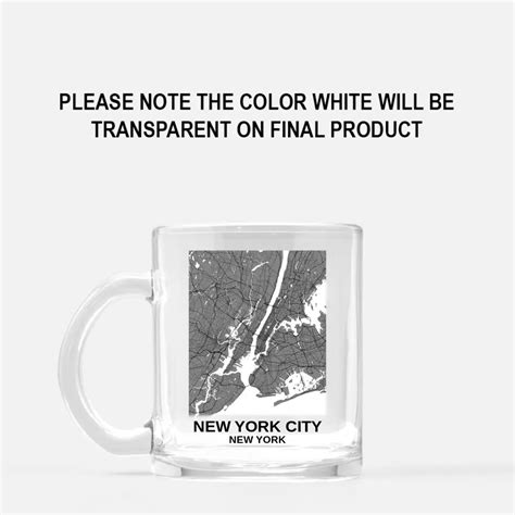 10oz Glass Map Mug Rectangular Map Diy Custom Map Crafts