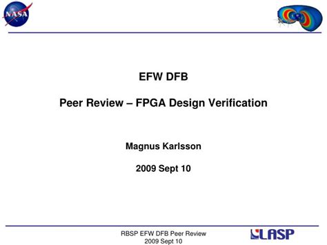 PPT EFW DFB Peer Review FPGA Design Verification PowerPoint Presentation ID