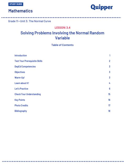 34 Sol 34 Solving Problems Involving The Normal Random Variable 01