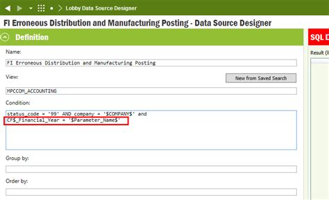 Lobby Parameter IFS Community
