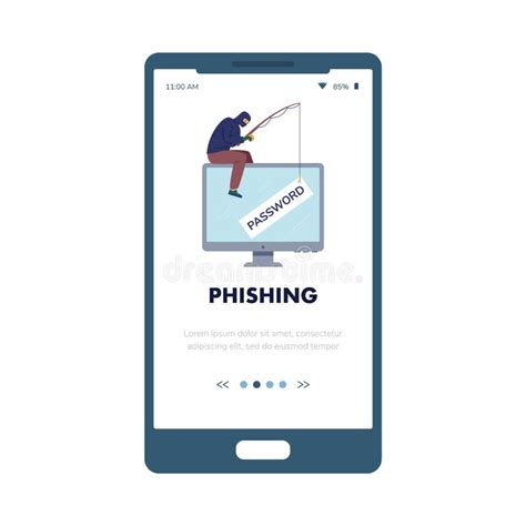 Hacker Phishing Password Computer Fraud Vector Banner For Cyber