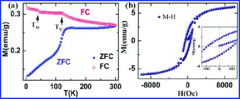 A Mt Curves Under Zfc And Fc Modes The Applied Magnetic Field Is