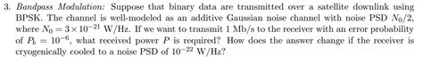 solved 3 bandpass modulation suppose that binary data are