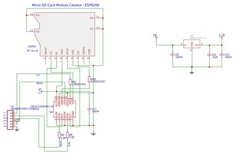 Sd Card Module Schematic Resources Easyeda