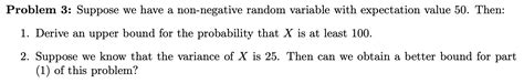 Solved Problem 3 Suppose We Have A Non Negative Random