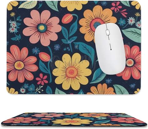 Floral Mouse Pad Customized Mousepad Non Slip Rubber Base Mouse Pads