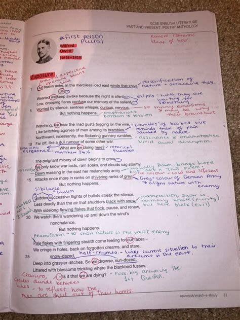 Exposure Analysis Gcse English Literature Poetry Anthology Gcse English