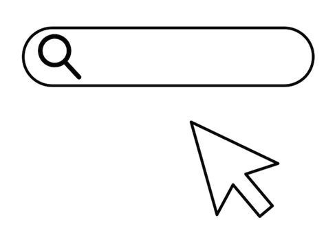 Premium Vector Search Window And Mouse Pointer For Keyword Search