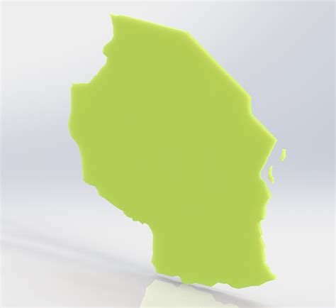 Map Of Tanzania By Fazi Download Free Stl Model