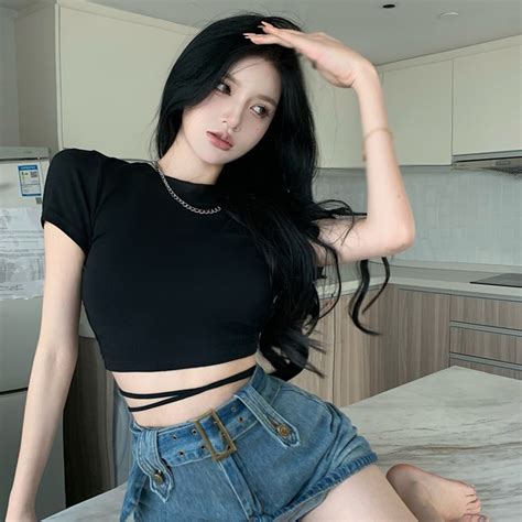 Backless T Shirt For Women Y2k Summer Sexy Girls Loose Outside Wear