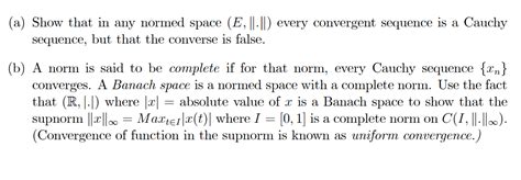 solved a show that in any normed space e 11 every