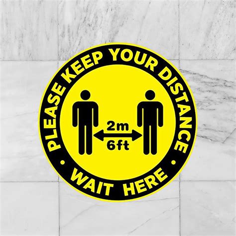 Notice Keep Distance Safety Sign Outdoor Removable Grandado