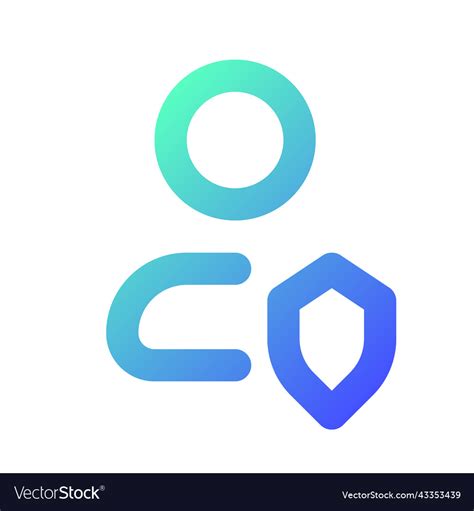 Contact Under Protection Pixel Perfect Gradient Vector Image