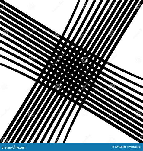 Stretch Grid Mesh Waving Wavy Intersect Lines Interlock Tangle Interlace Lines Undulating