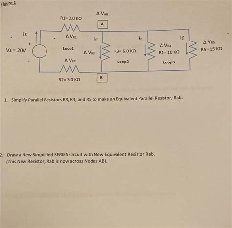 Solved 1 Simplify Parallel Resistors R3 R4 And R5 To Make Solved 1 Simplify Parallel Resistors R3 R4 And R5 To Make