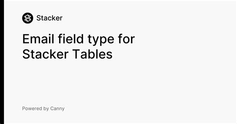 email field type for stacker tables voters stacker