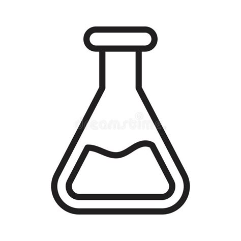 Flask Icon Simple Thin Outline Stock Vector Illustration Of Research