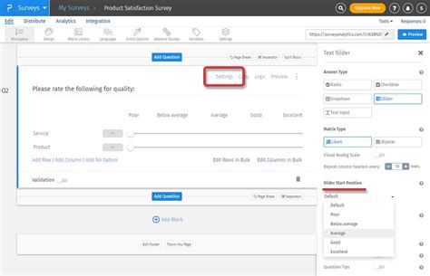 Avoid Order Bias By Setting The Start Position Of Slider Scale QuestionPro