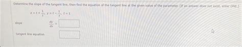 Solved Determine The Slope Of The Tangent Line Then Fiod